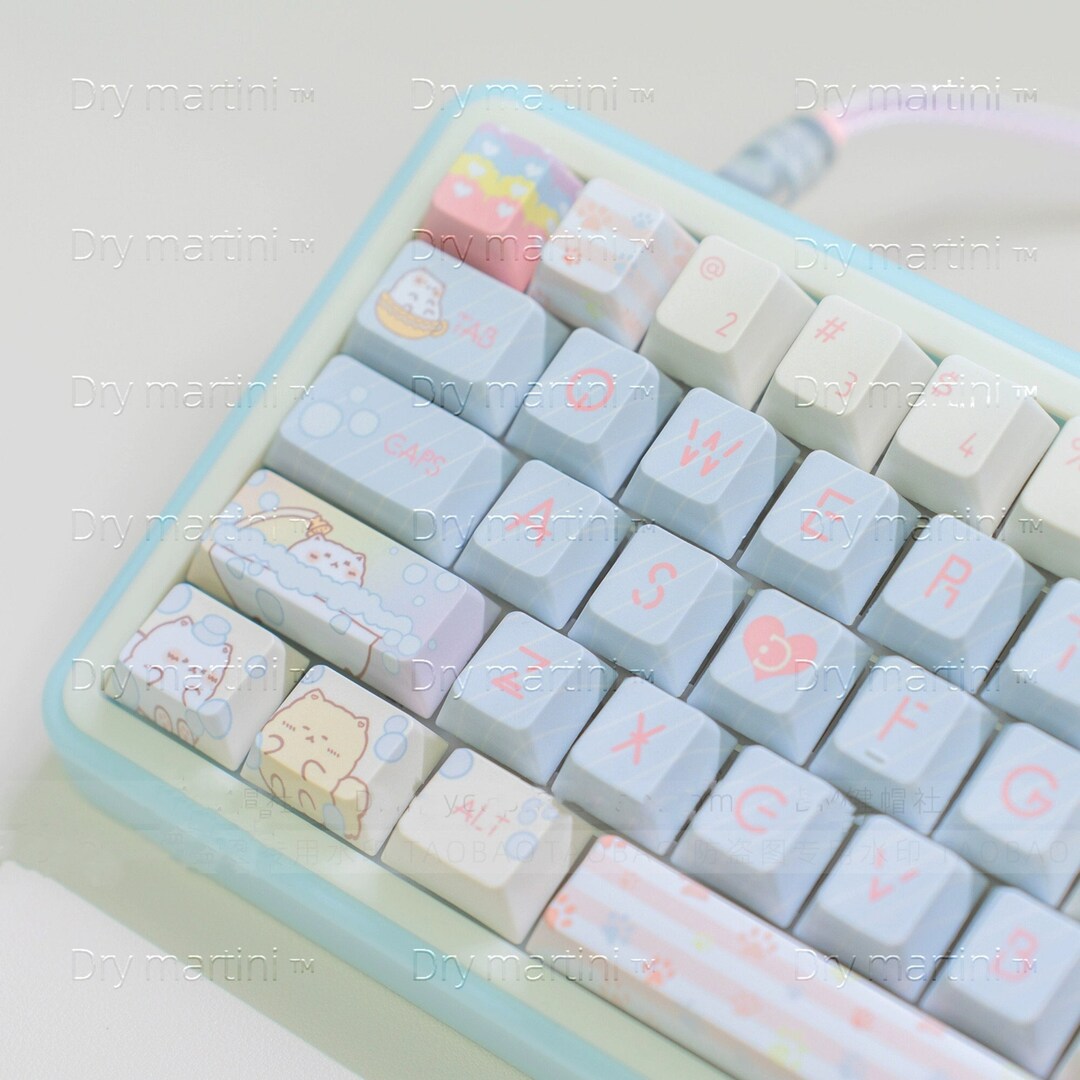 134PCS Bichon Frise Theme Keycap Set,dog Keycaps,cute Keycap,cherry ...