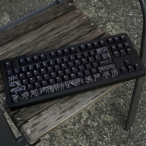 146PCS Black Canyon Theme Keycap Set,black Keycap,pbt Keycap,cherry ...