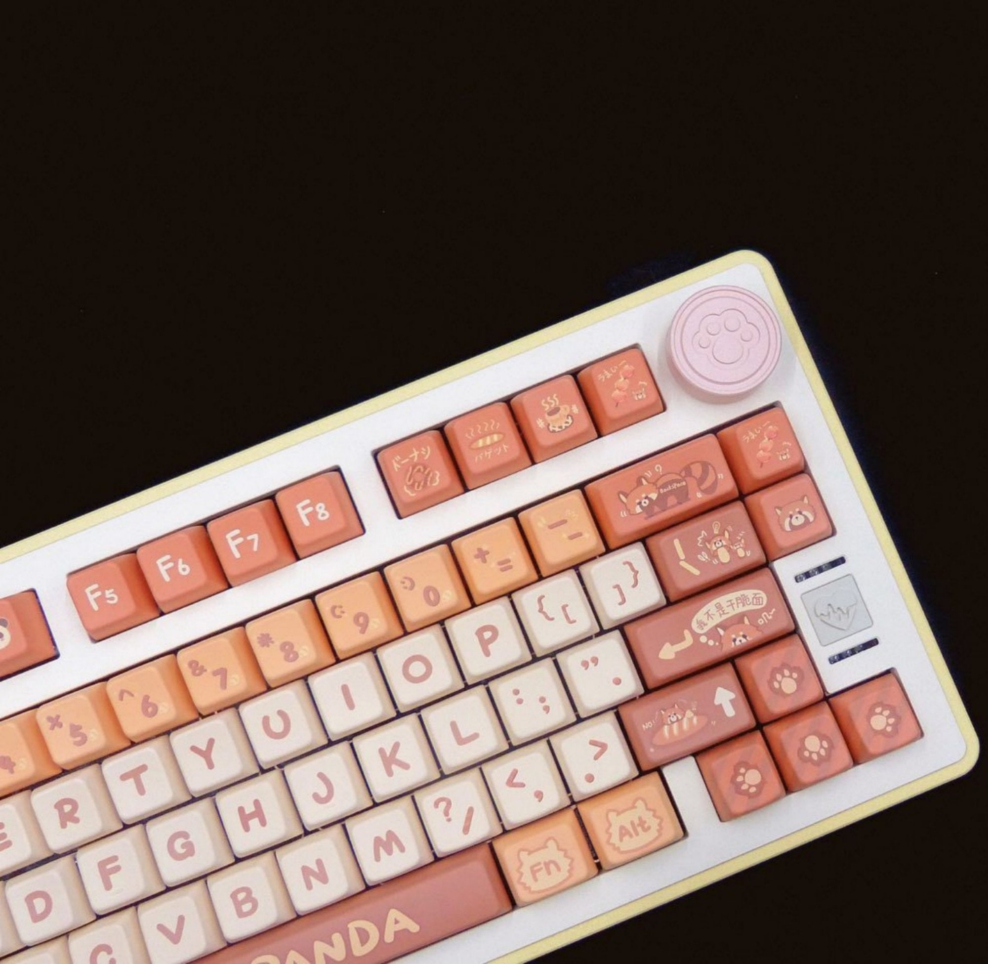 140PCS Red Panda Theme Keycaps Setmda Keycapspbt - Etsy