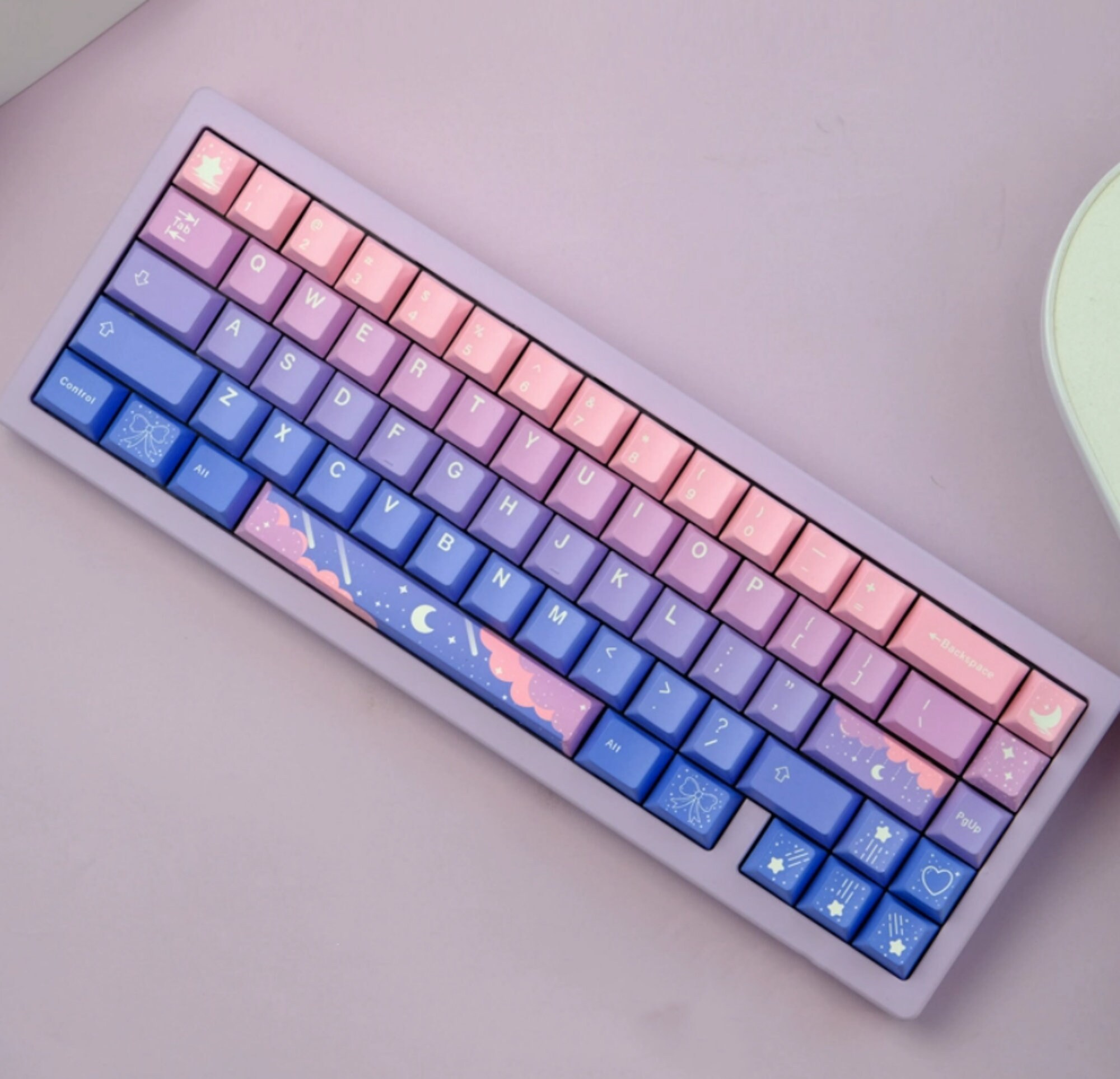 136PCS Star Moon Keycaps Setpink Girlish Keycapcute Keycap - Etsy