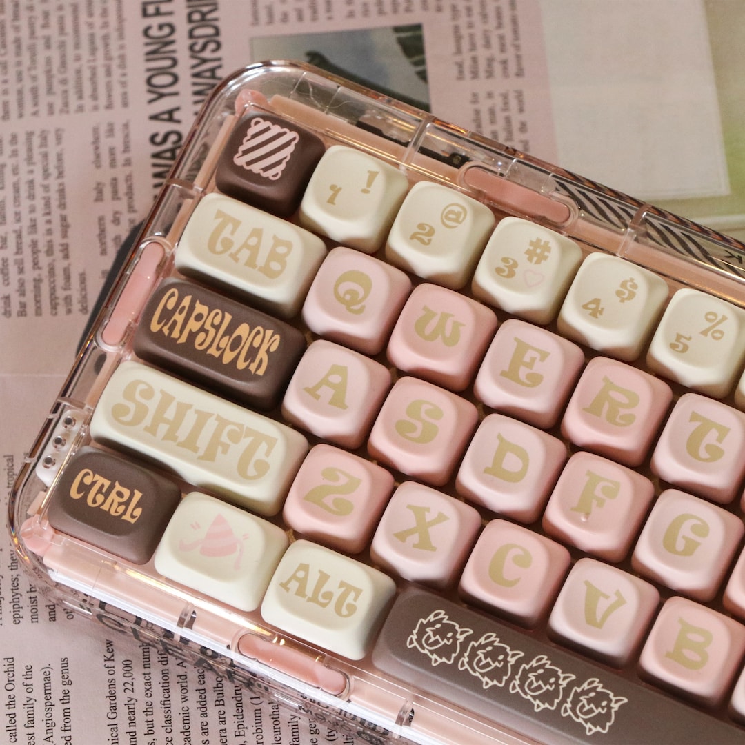 151PCS PORO Theme Keycap Set,pink Keycap,cute Keycap,cherry Keycap,pbt ...