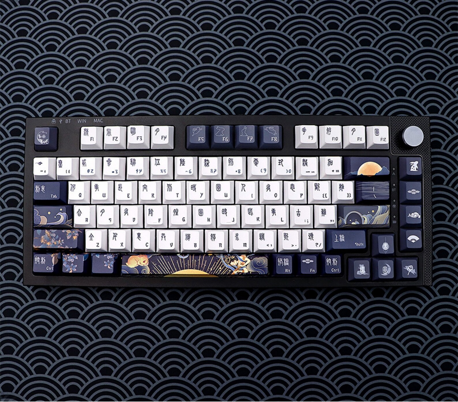 136PCS Vintage Night Moon Goddess Theme Keycap Set,chinese Keycap ...