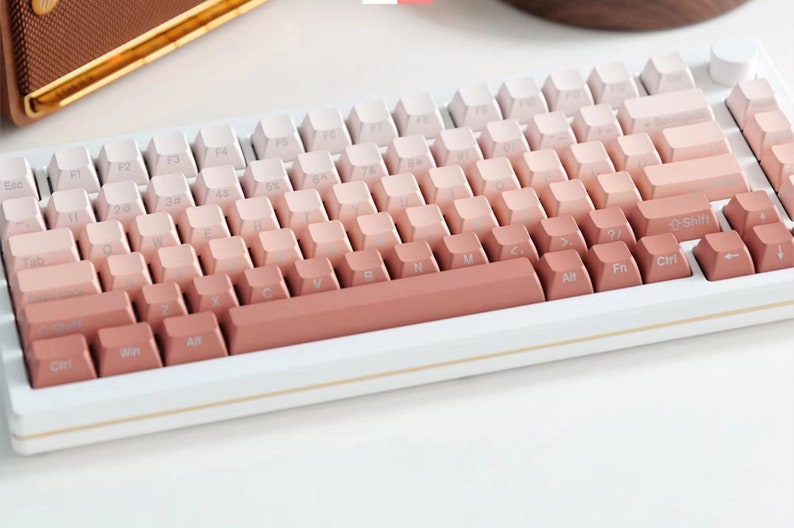 123PCS Pink Gradient Theme Keycap Setside Print Keycapoem - Etsy