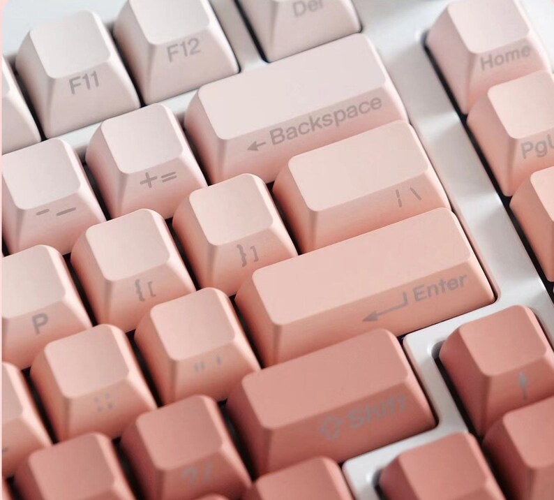 123PCS Pink Gradient Theme Keycap Setside Print Keycapoem - Etsy