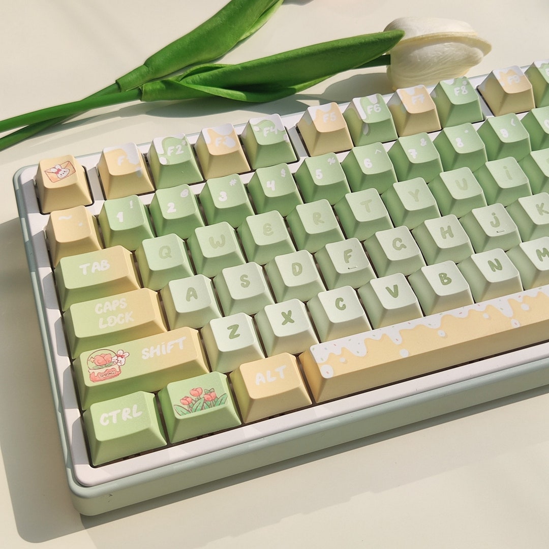 139PCS Spring Outing Rabbit Theme Keycap Set,cute Keycap,cherry Profile ...