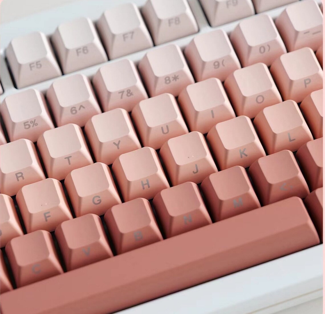 123PCS Pink Gradient Theme Keycap Setside Print Keycapoem - Etsy