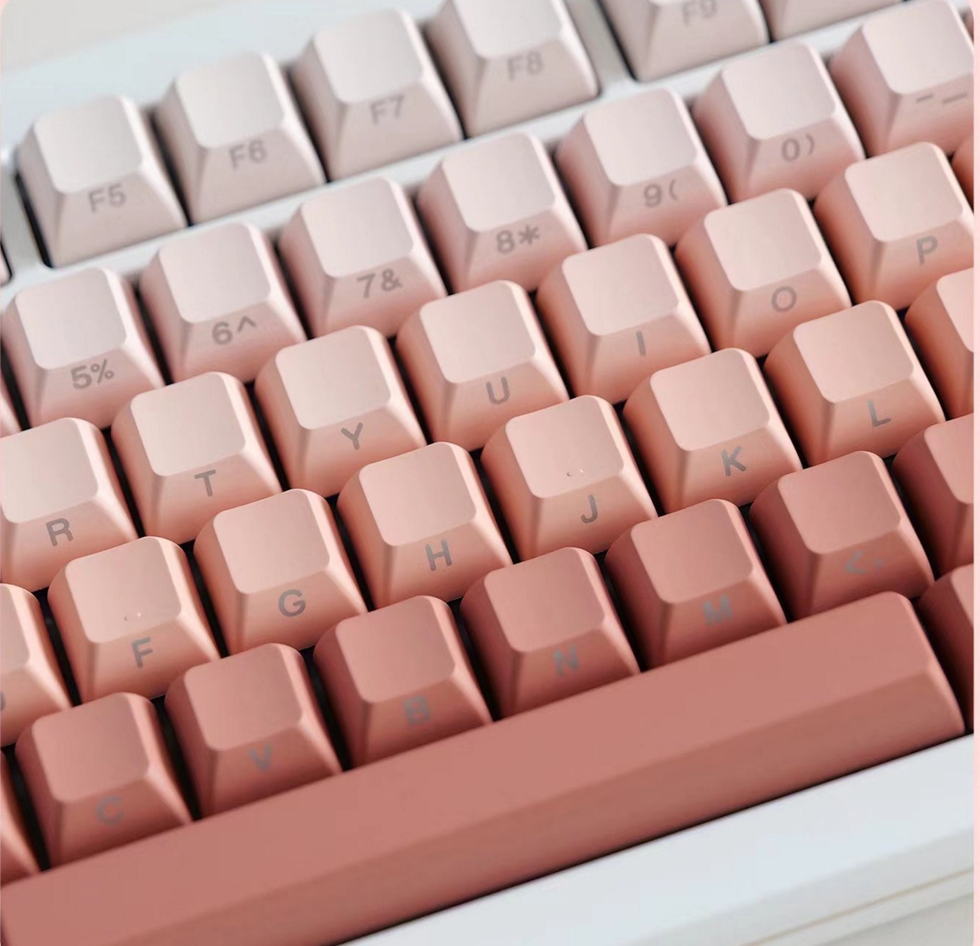 123PCS Pink Gradient Theme Keycap Setside Print Keycapoem - Etsy
