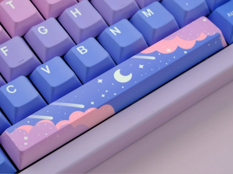 136PCS Star Moon Keycaps Setpink Girlish Keycapcute Keycap - Etsy