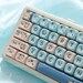 142PCS Blue Cats Keycap Set,cute Keycap,cat Keycap,pbt Keycap,xda ...