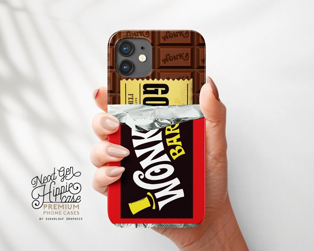 Retro Phone Case Willy Wonka Chocolate Bar With Golden Ticket iPhone ...
