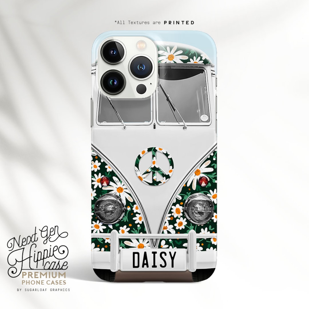 Personalized Hippie Bus Phone Case Retro Custom iPhone Case Samsung ...