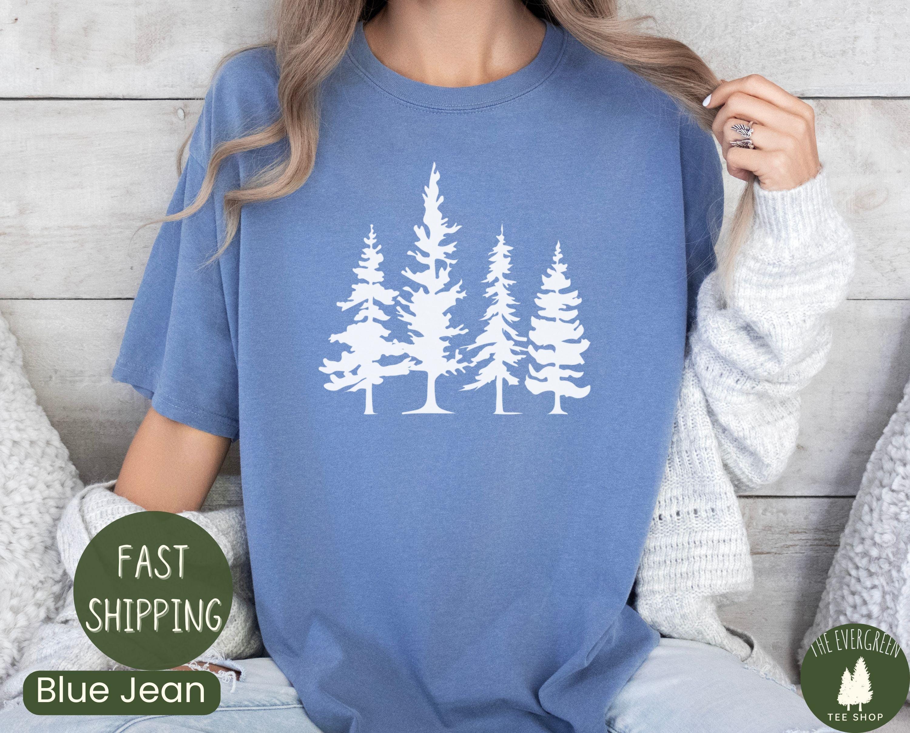 Trees Tee, Pine Tree Shirt, Pine Tree T Shirt, Camping Shirt, Hiking ...