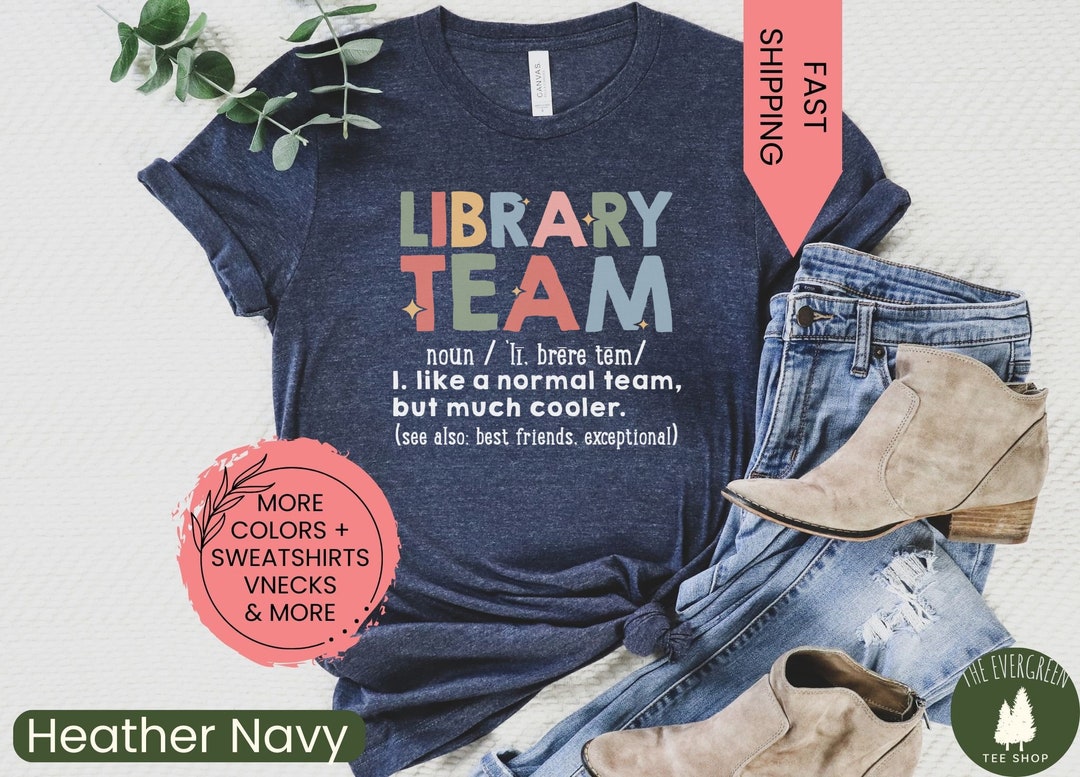 Library Team Shirt, Librarian Shirt, Gift for Librarian Gifts, Library ...