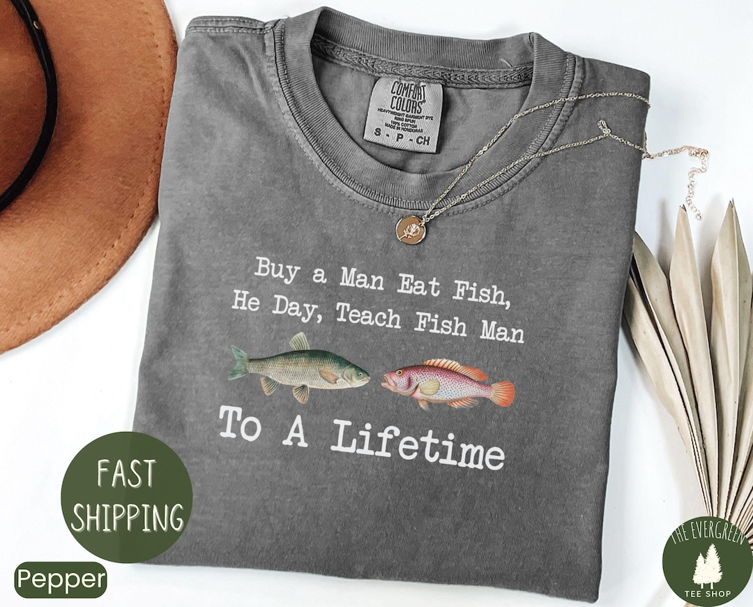 Buy a Man Eat Fish Shirt Funny Meme Shirt Inappropriate Shirt Unhinged ...