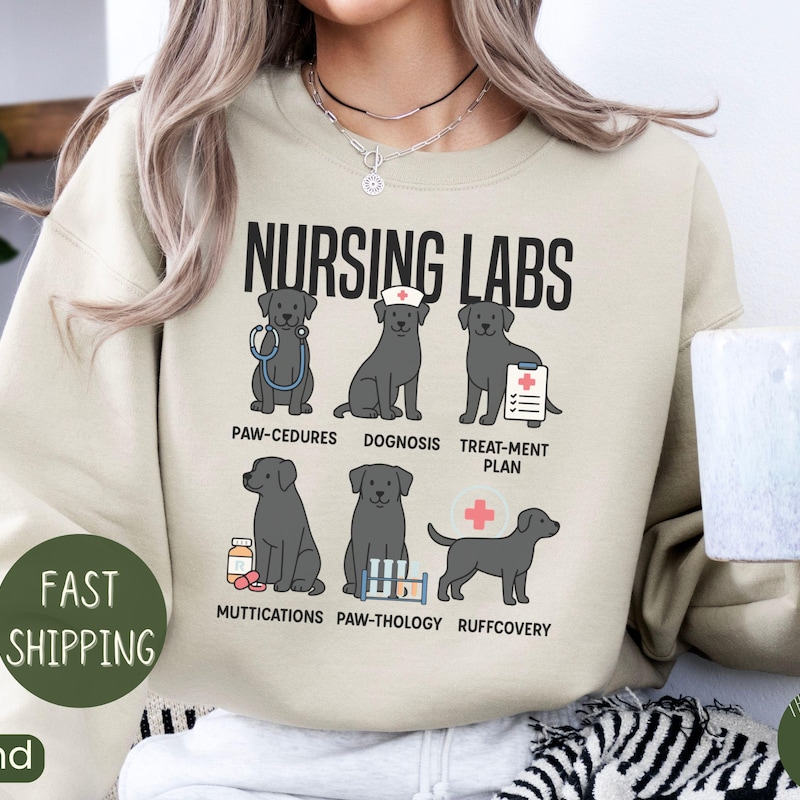 Nurse Dog Mom Sweatshirt - Etsy