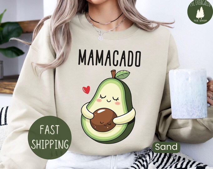 Mamacado Sweatshirt and Hoodie, Baby Announcement Shirt, New Mom Gift ...