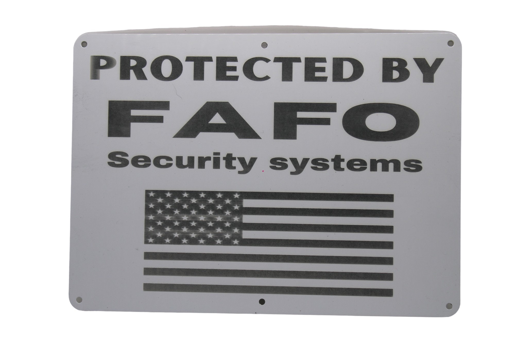 Protected by FAFO Security Laser Engraved Aluminum Sign, Outdoor Sign ...