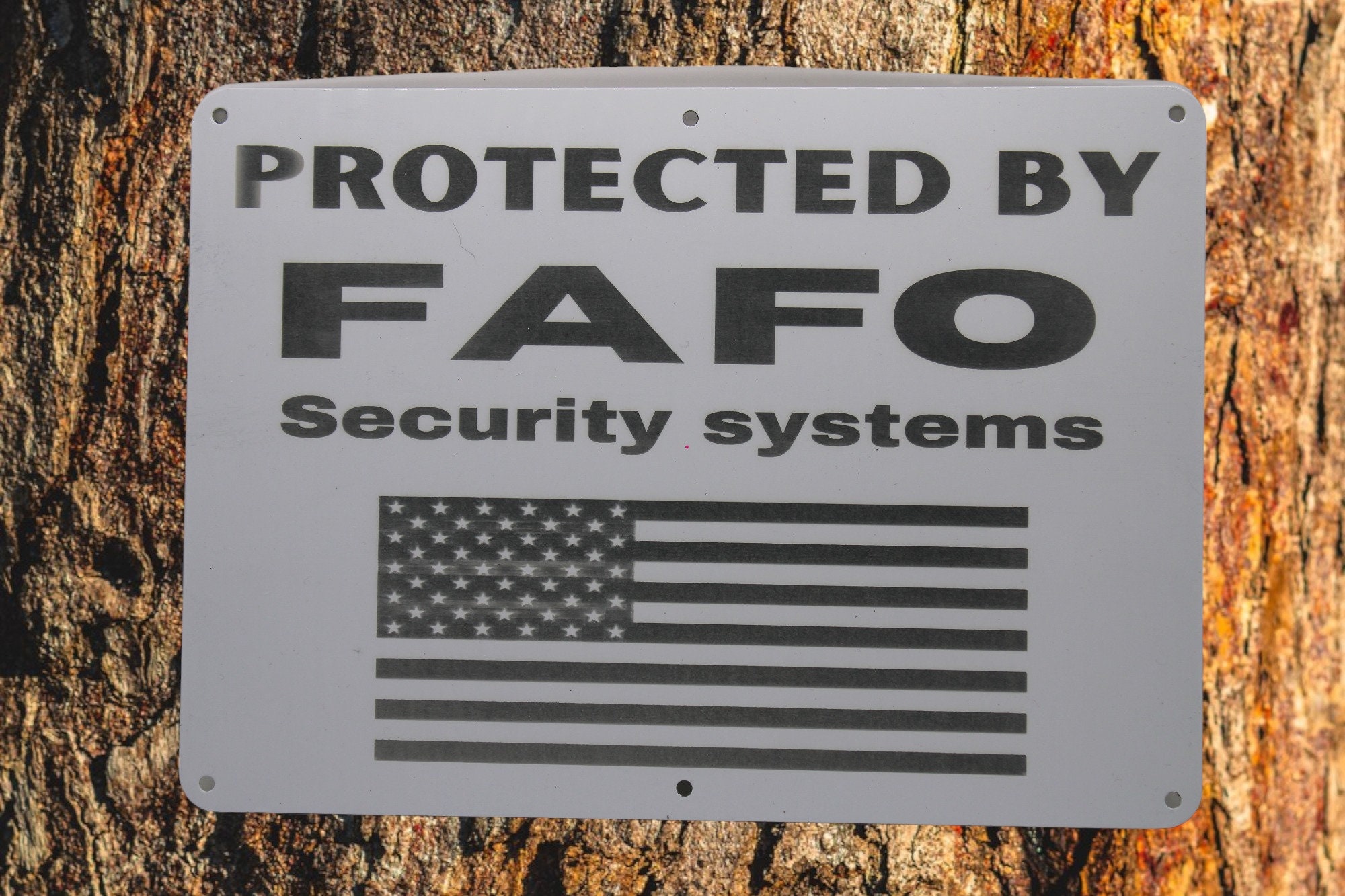 Protected by FAFO Security Laser Engraved Aluminum Sign, Outdoor Sign ...