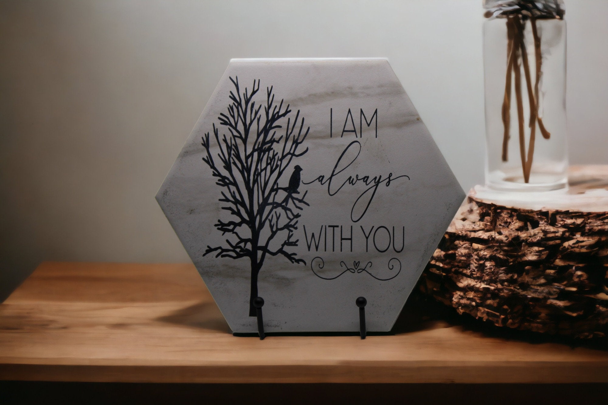 Laser Engraved Ceramic Tile W/ Stand - "i Am Always With You", Memorial ...