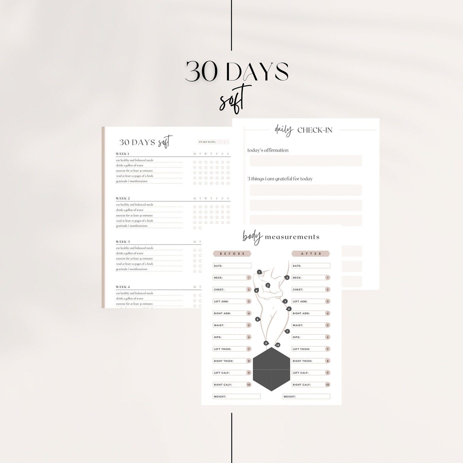 30 Days Soft Challenge, Fitness Challenge, Fitness Tracker, 75 Hard ...