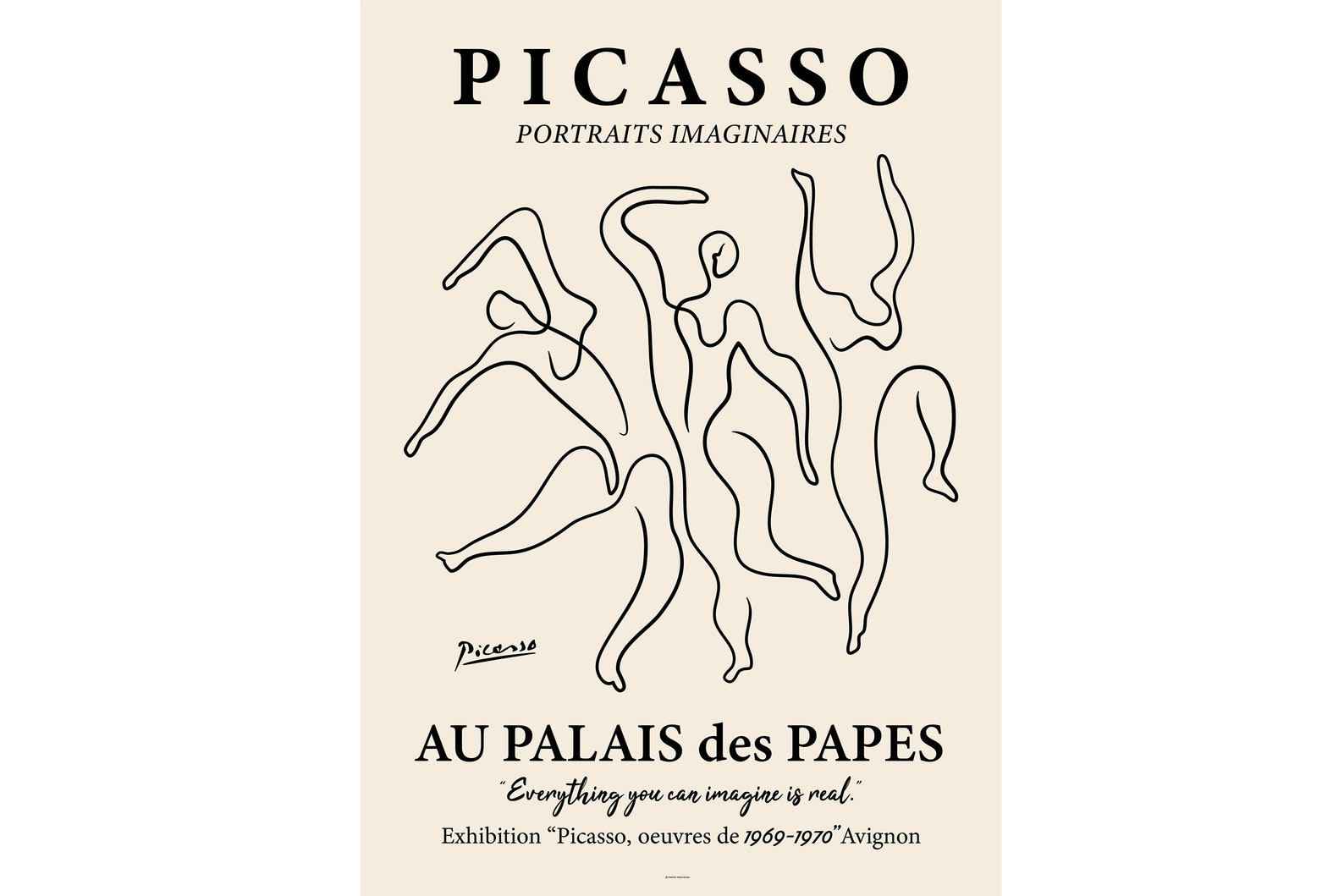 Picasso Poster | Picasso Dance Figures | One Line Art | Picasso ...
