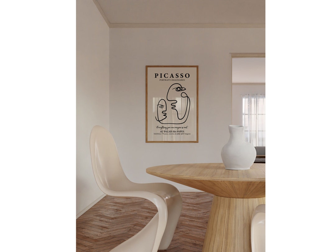 Picasso Visages Poster | Pablo Picasso Line Art Print | Picasso ...