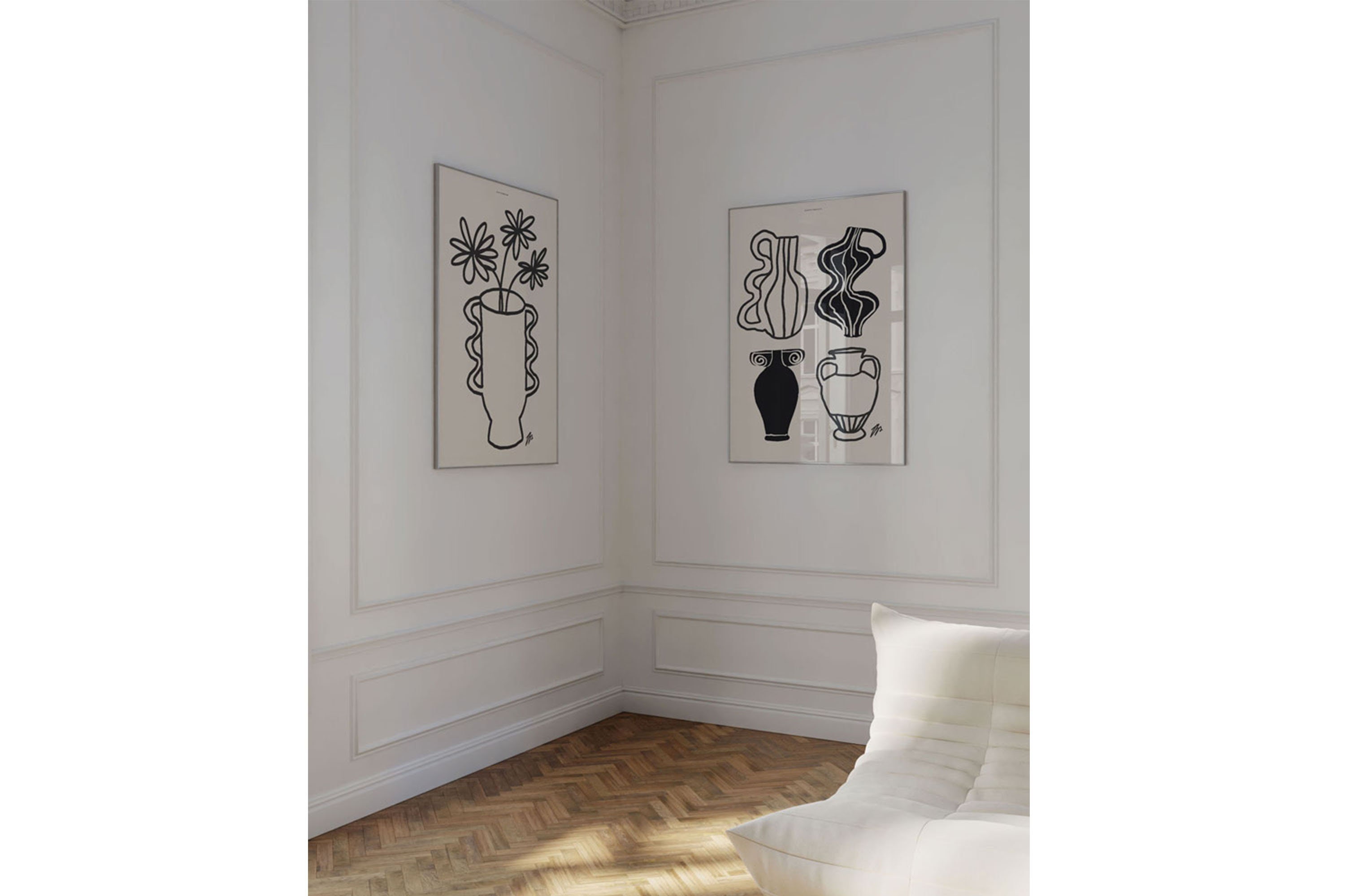 Boho Vase Poster | Pottery Vase Art | Pottery Vase Line Art Print ...