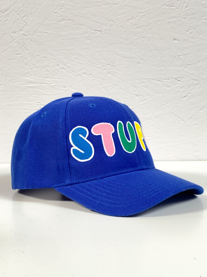 Stupid Hat - Colorful Embroidered Baseball Cap - Etsy