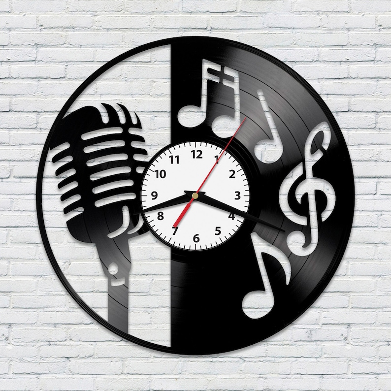 Music Vector File Vinyl Record Clock, Digital Cut File, Cnc Laser Cut ...