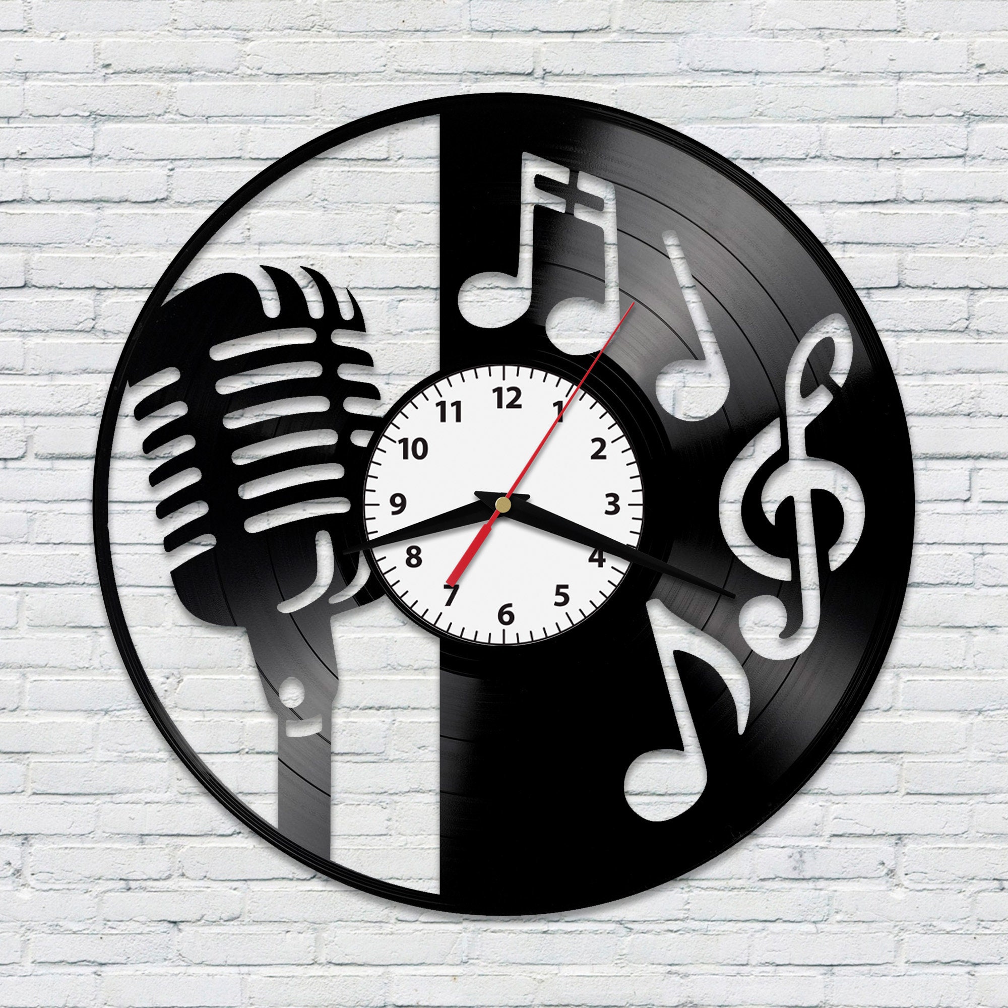 Music Vector File Vinyl Record Clock, Digital Cut File, Cnc Laser Cut ...