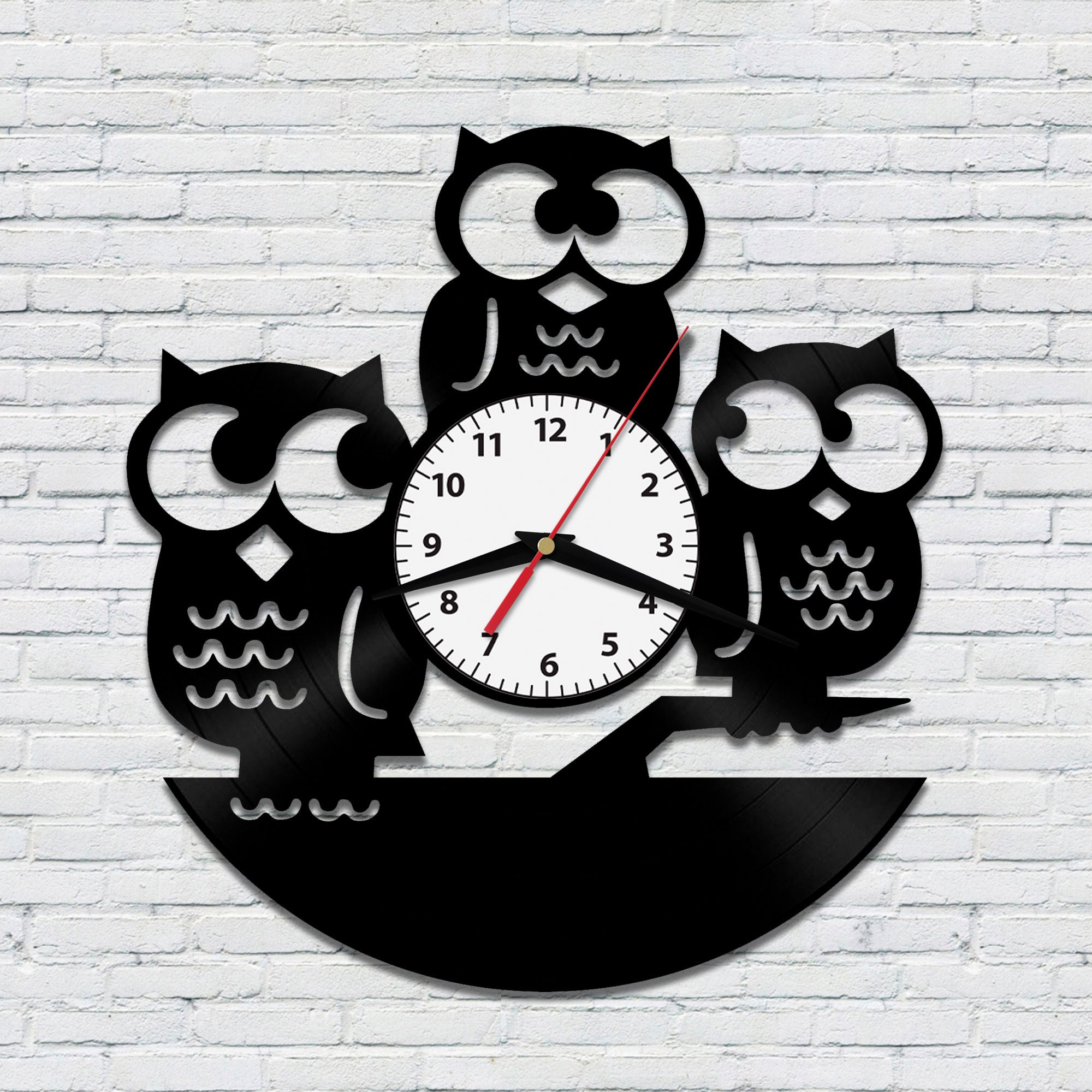 Digital Cnc Desing for Vinyl Clock, Dxf Cdr Svg File Vinyl Clock, Laser ...