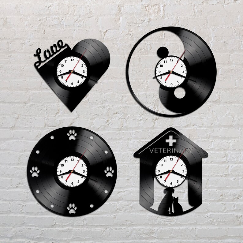 Vinyl Clock Digital Desing , Dxf Cdr Svg File Vinyl Clock, Laser ...