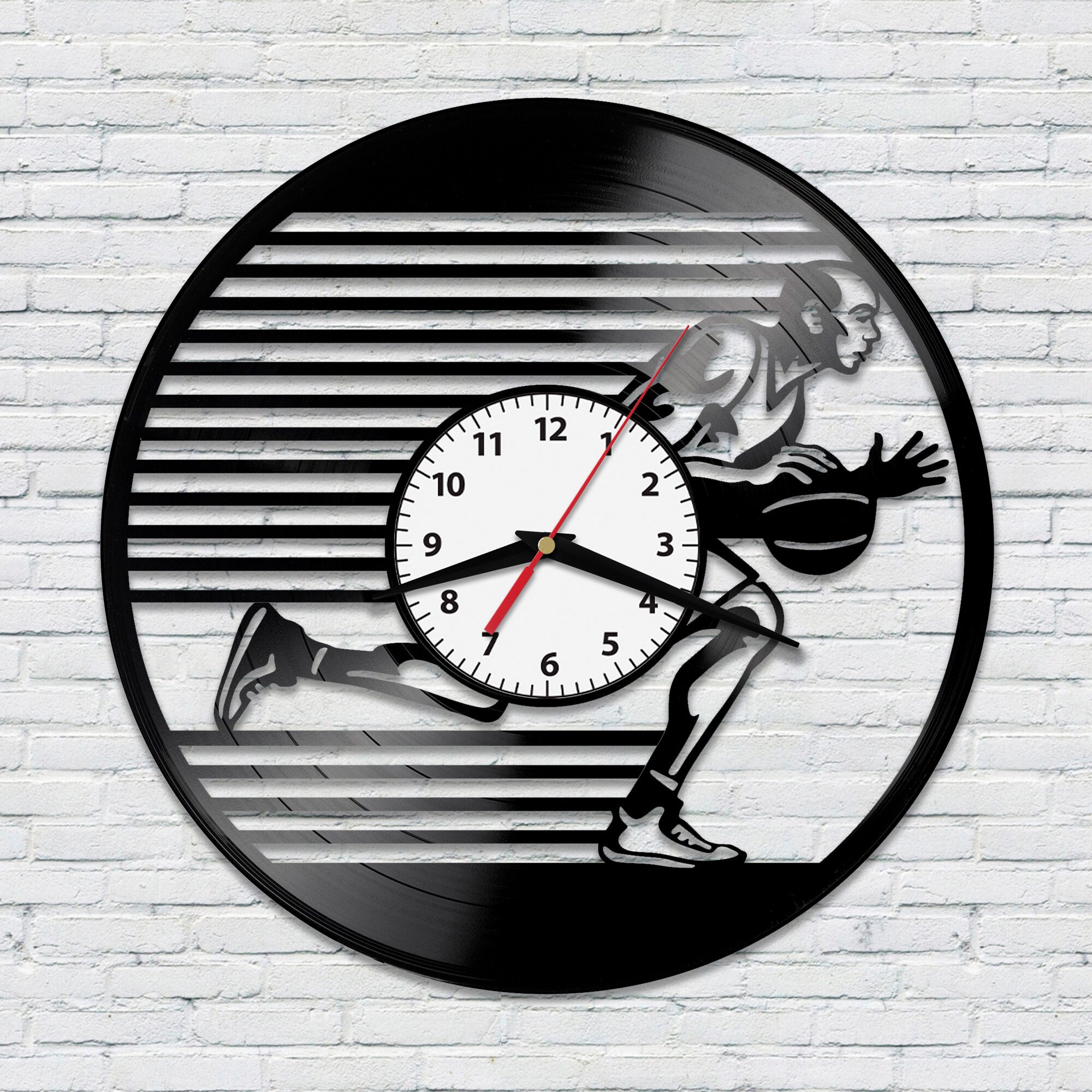 Basketball Cnc Laser Cut File Vinyl Clock, Vinyl Clock Vector Cdr Dxf ...