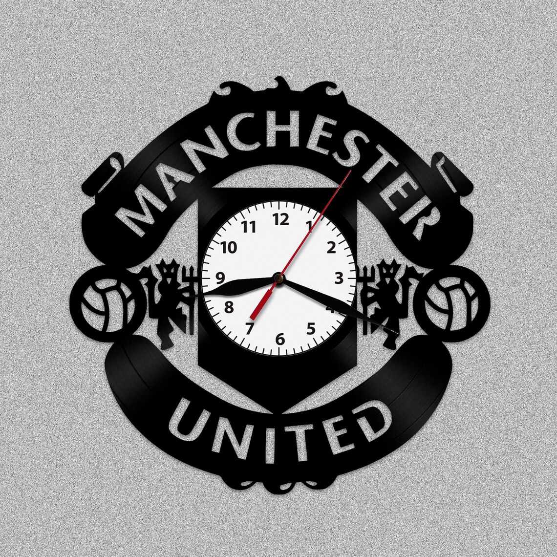 Football Vinyl Clock, Cnc Laser Cut File, Gym Cdr Dxf Svg Cutter Vector ...