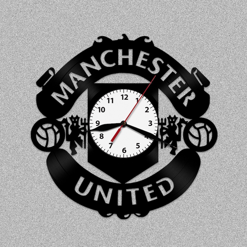 Football Vinyl Clock, Cnc Laser Cut File, Gym Cdr Dxf Svg Cutter Vector ...