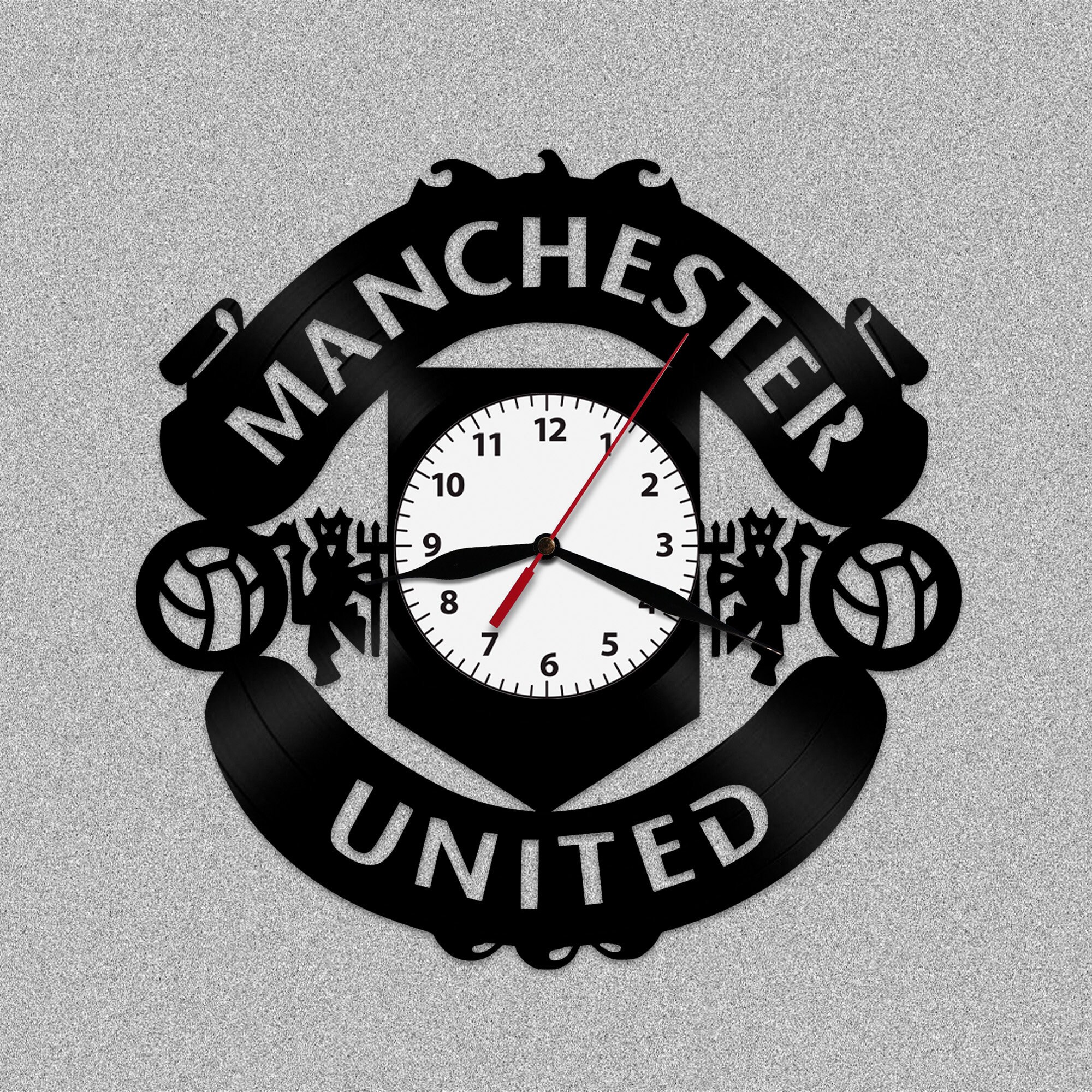 Football Vinyl Clock, Cnc Laser Cut File, Gym Cdr Dxf Svg Cutter Vector ...