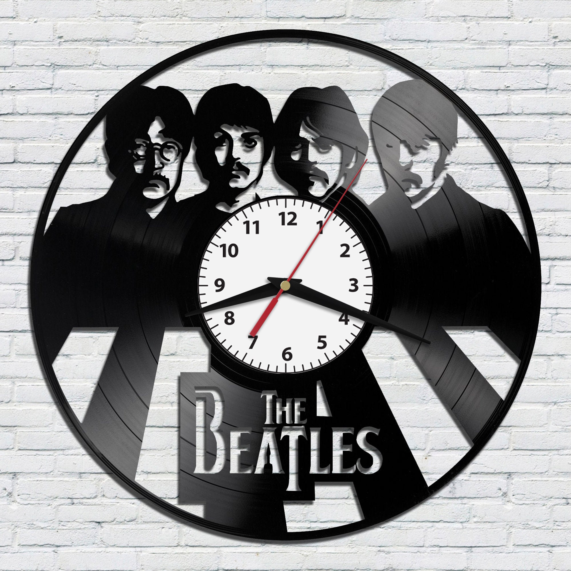 Rock Music Vinyl Clock Template – Laser Cut Vector File (digital ...
