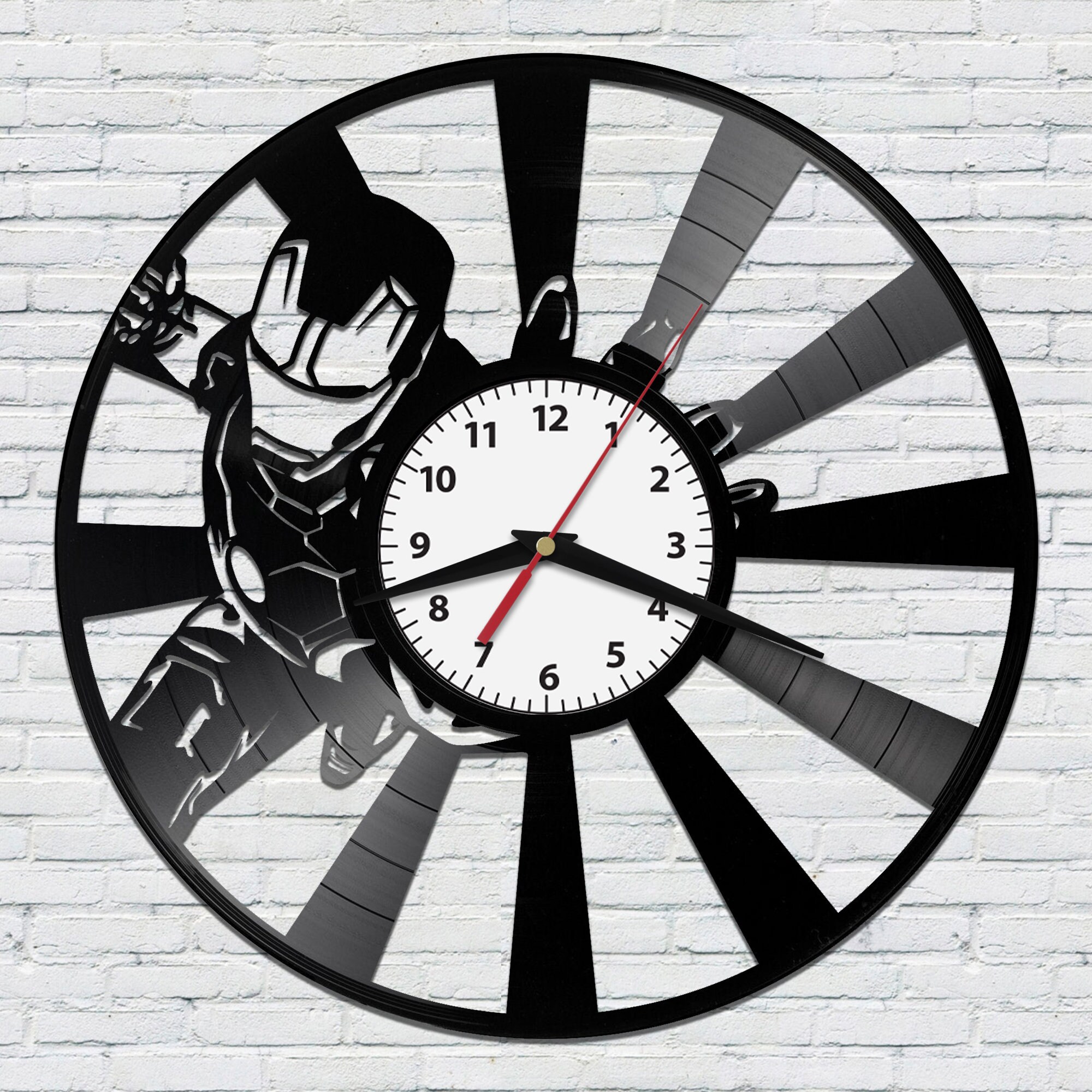 Plantilla de reloj de vinilo de cómics: archivo cortado con láser CNC ...