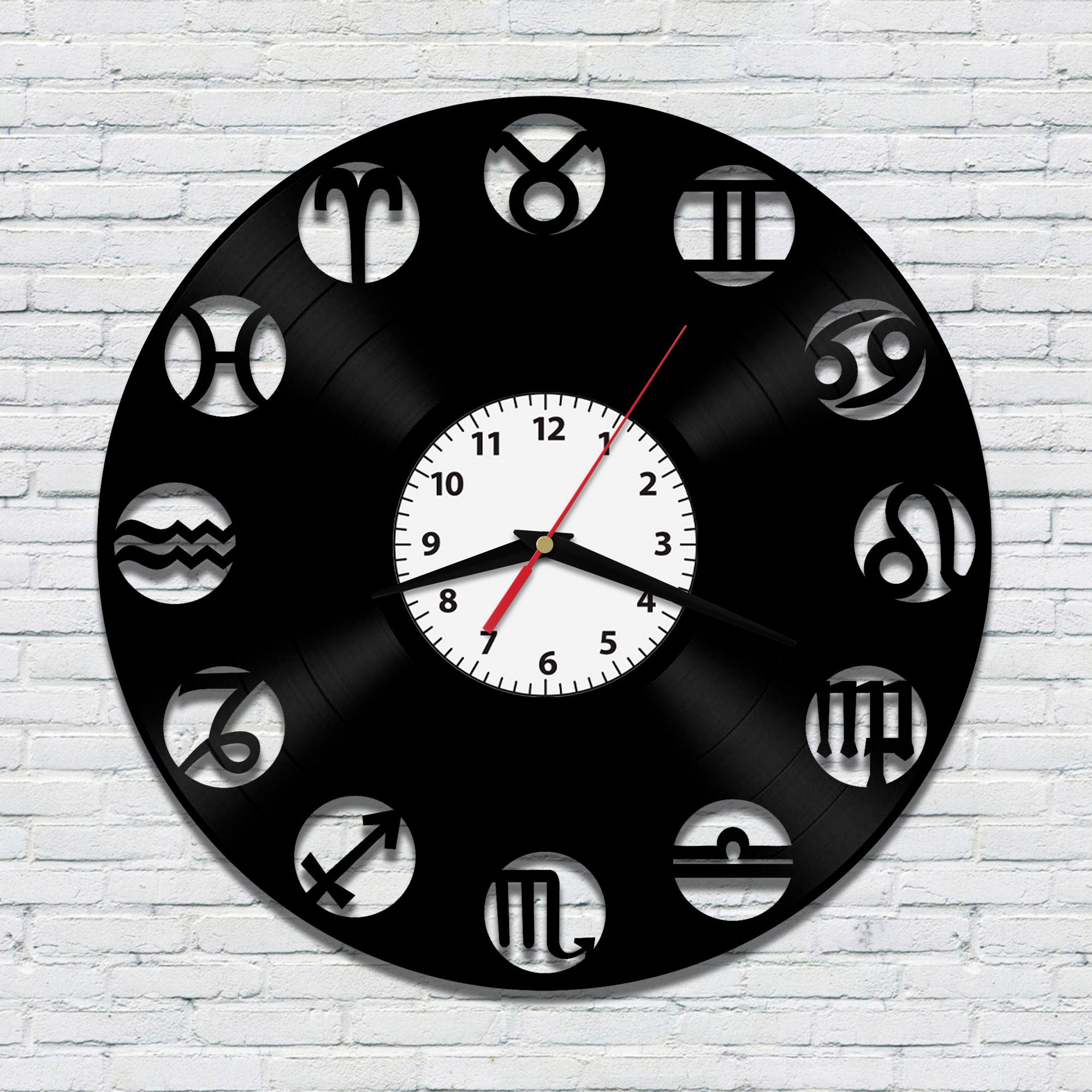 DXF CDR SVG File for Vinyl Clock, Cnc Laser Cut Vinyl Clock File ...