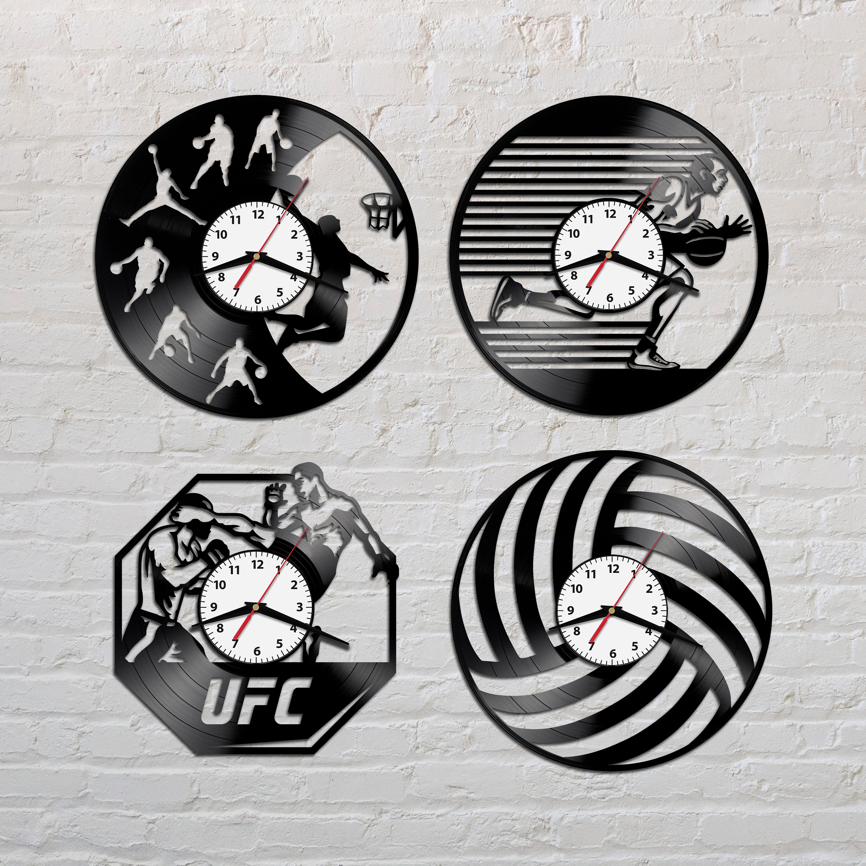 Basketball Cnc Laser Cut File Vinyl Clock, Vinyl Clock Vector Cdr Dxf ...