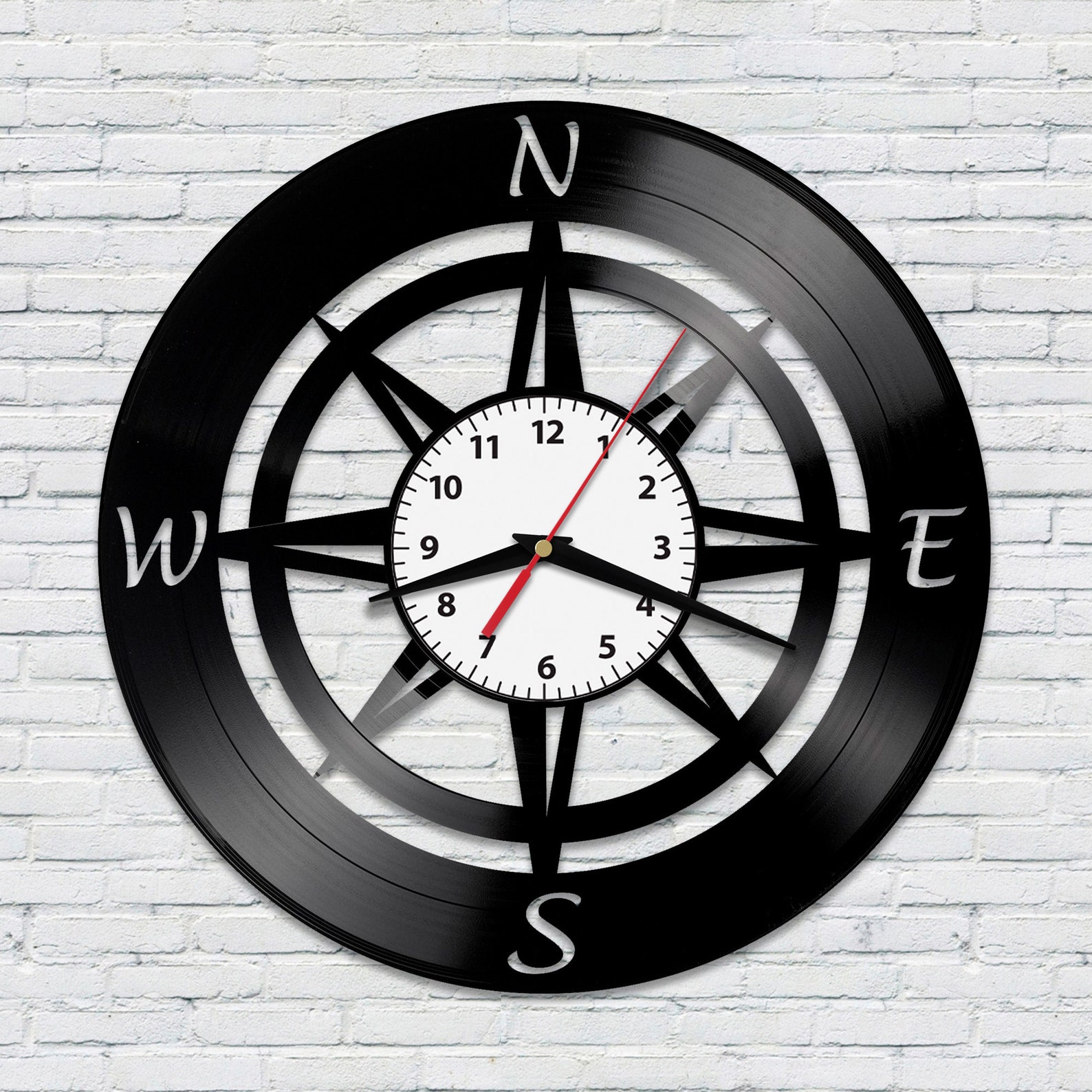 DXF CDR SVG File for Vinyl Clock, Cnc Laser Cut Vinyl Clock File ...