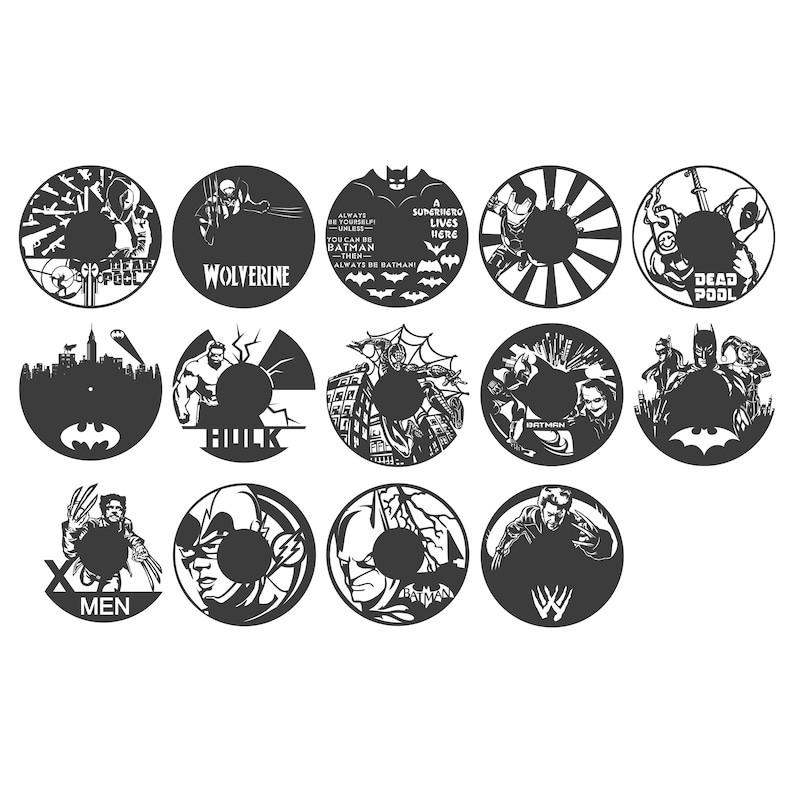 Comics Vinyl Clock Template – CNC Laser Cut File (digital Download) - Etsy