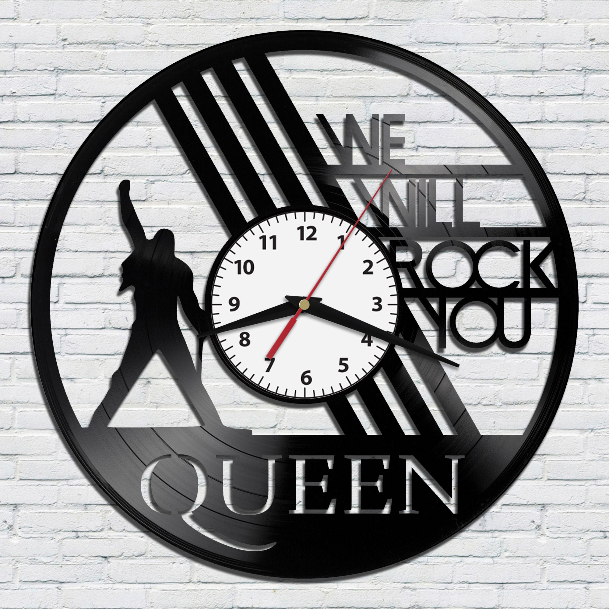 Rock Music Vinyl Clock Template – Laser Cut Vector File (digital ...