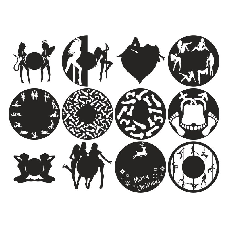 Kamasutra Vinyl Clock Template – Laser Cut CNC File (svg Dxf Cdr ...