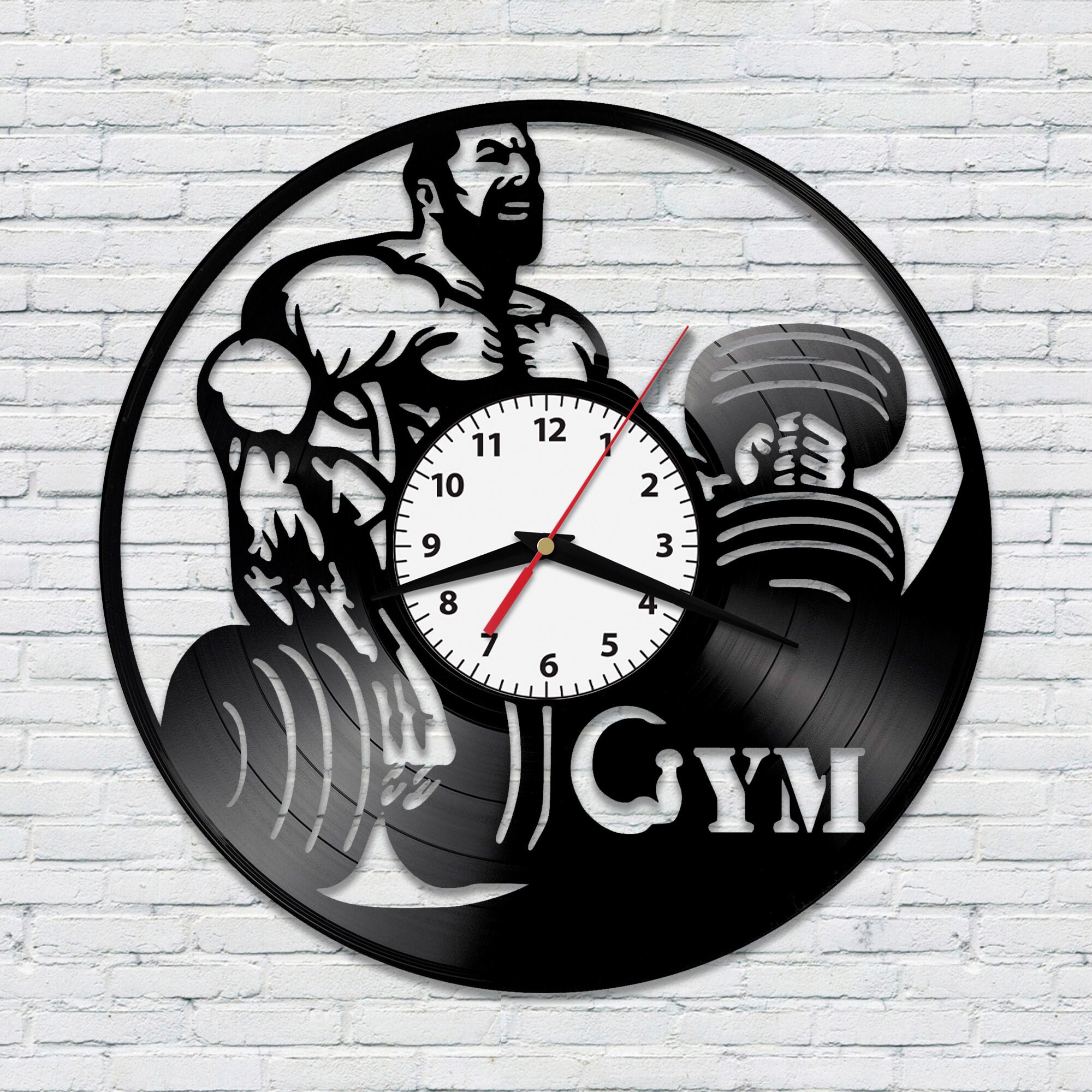 Football Vinyl Clock, Cnc Laser Cut File, Gym Cdr Dxf Svg Cutter Vector ...