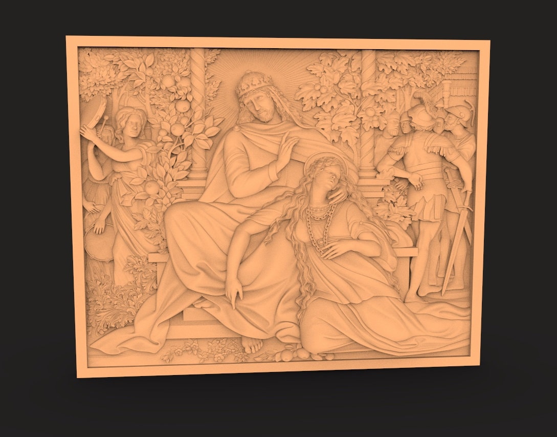 3D STL Jesus Icon for Wood Milling CNC Router, CNC Blender Cura ...