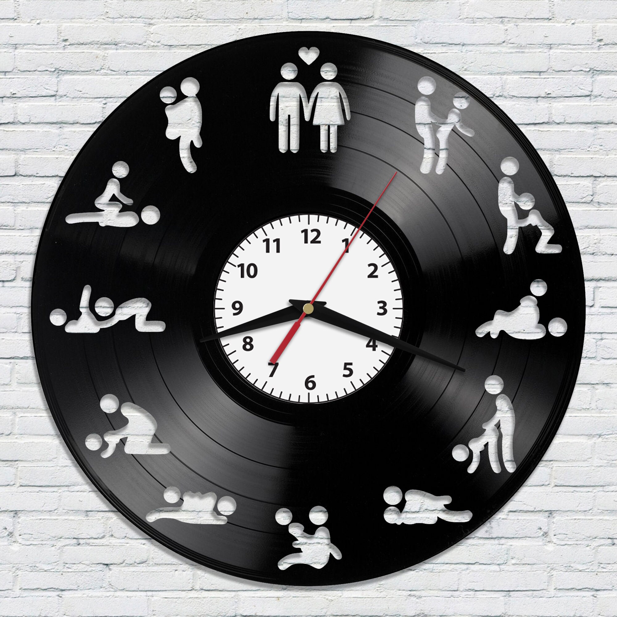 Sexy Vinyl Clock For Cnc Laser Cutter Dxf Svg Cdr Vector Wall Vinyl