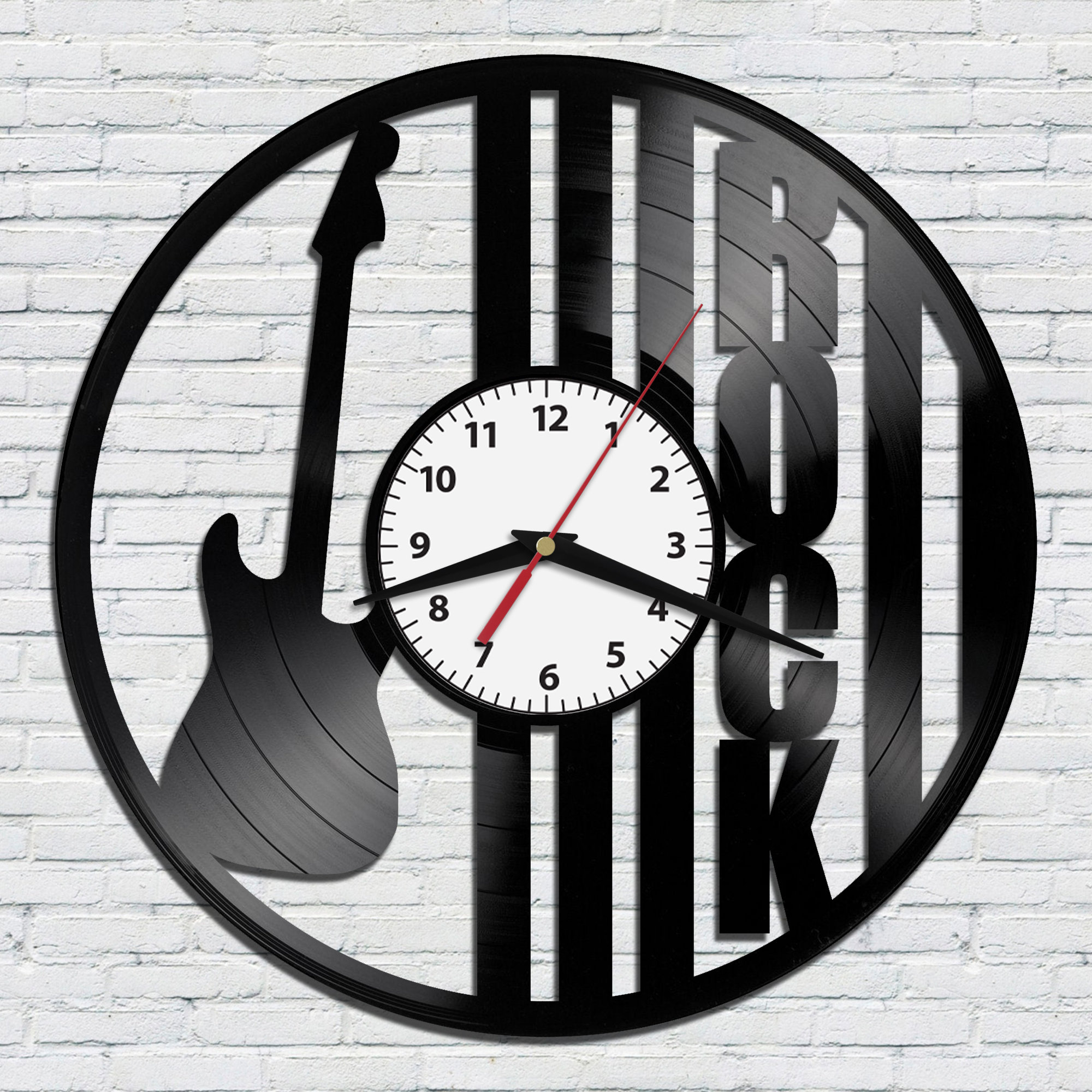 Rock Music Vinyl Clock Template – Laser Cut Vector File (digital ...
