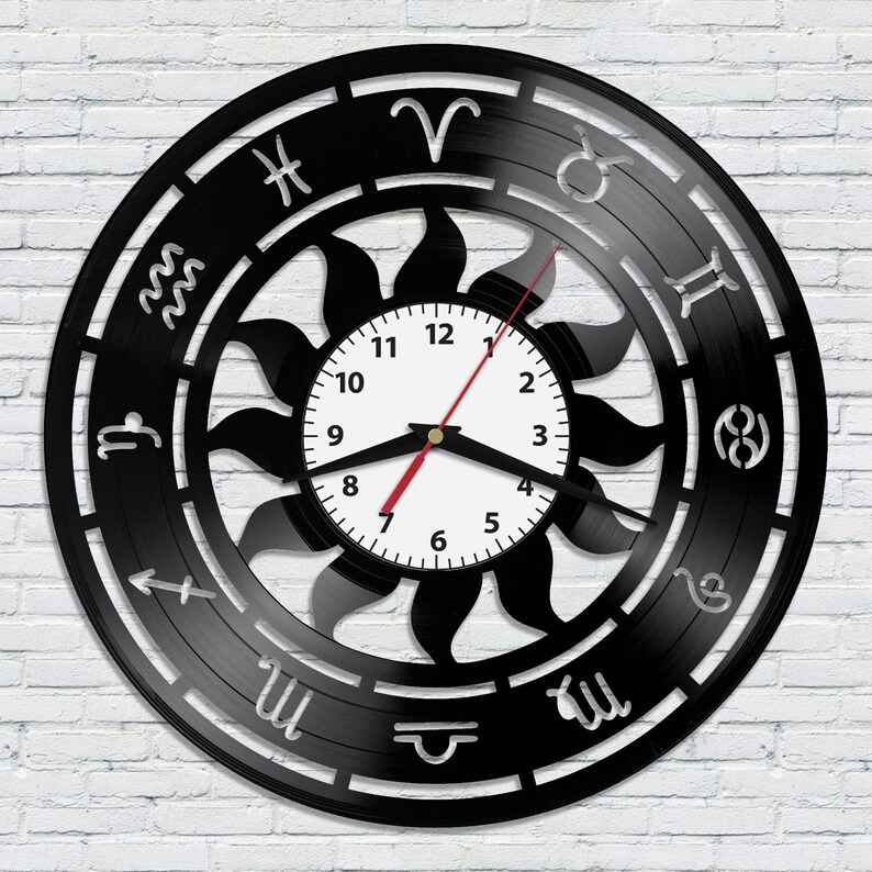Zodiac Vinyl Clock Template – CNC Laser Cut File (svg Dxf Cdr ...