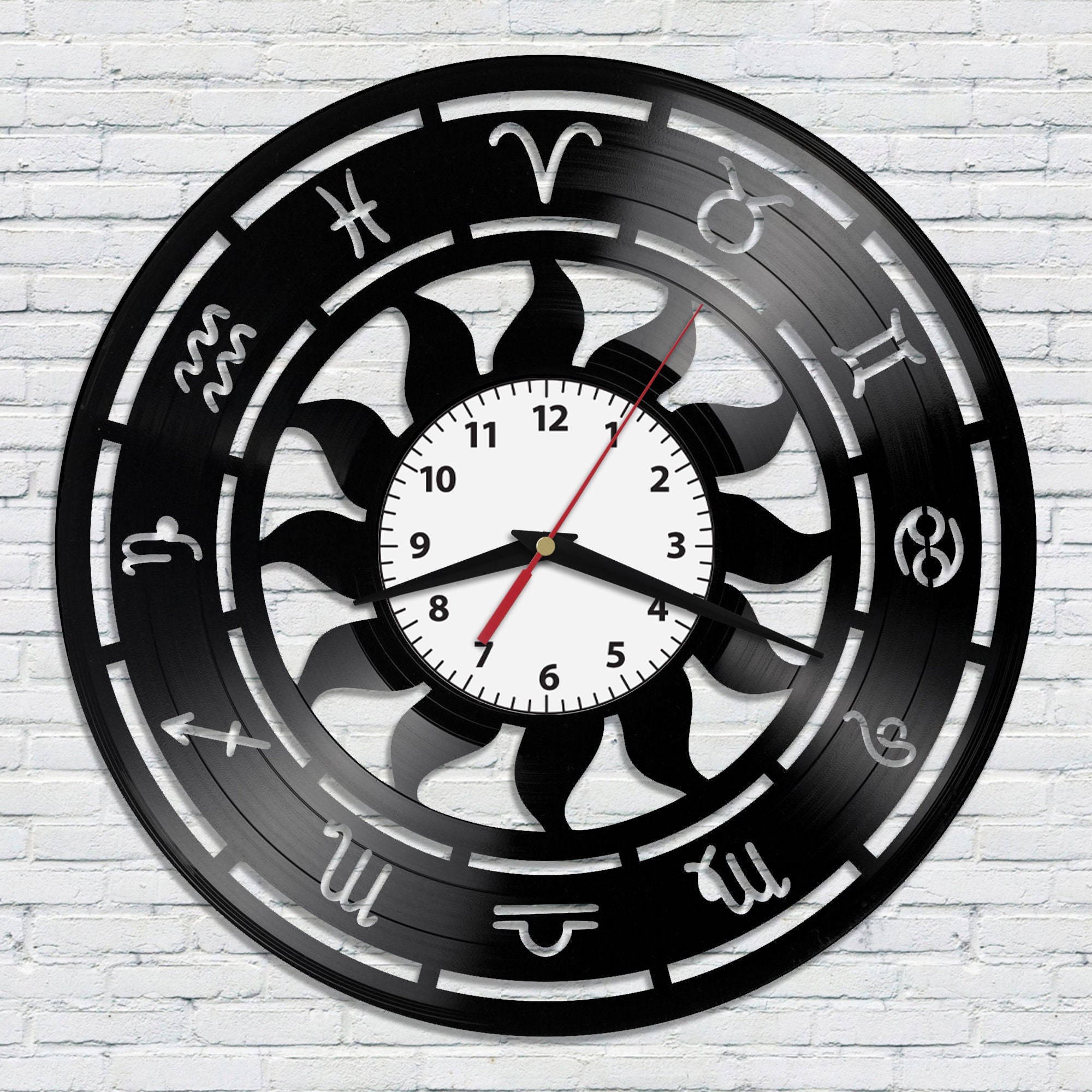 Zodiac Vinyl Clock Template – CNC Laser Cut File (svg Dxf Cdr ...